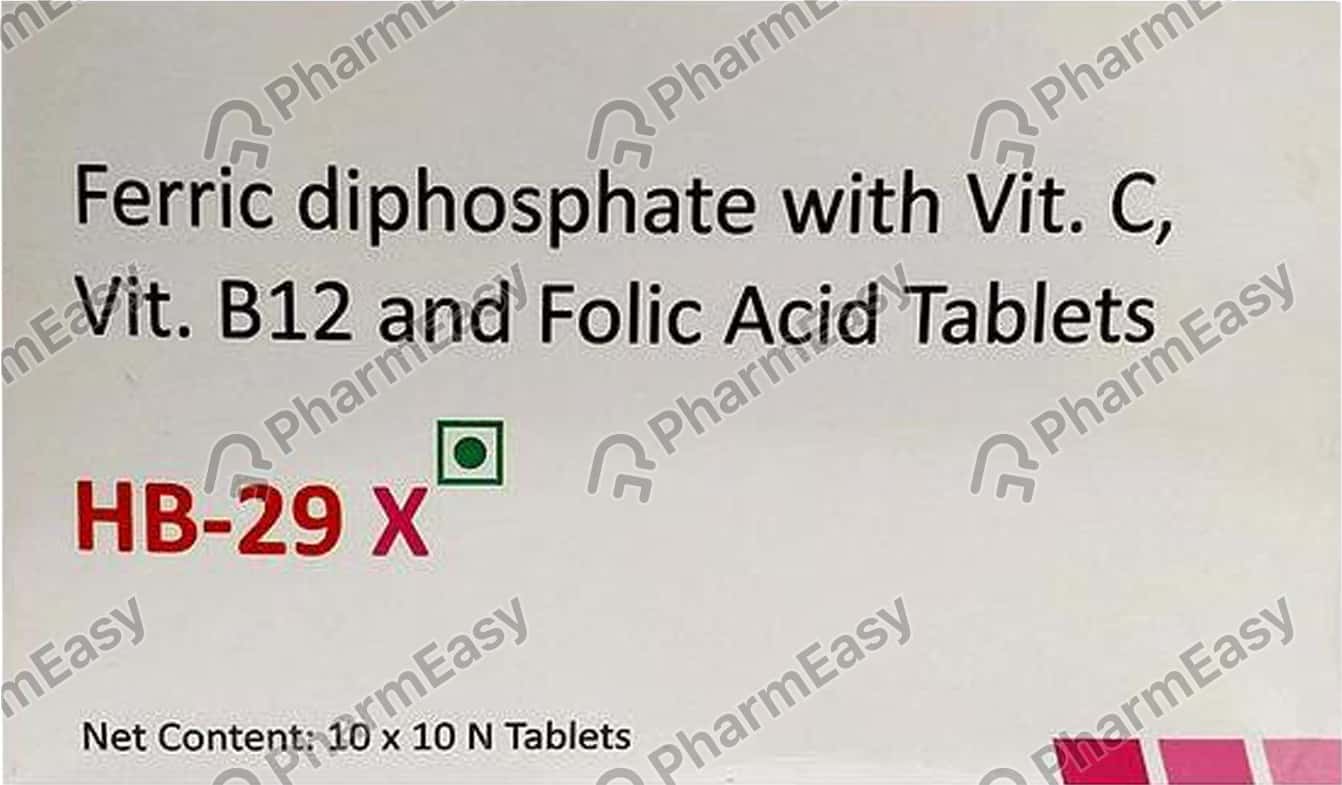 Hb 29 X Strip Of 10 Tablets: Uses, Side Effects, Price & Dosage | PharmEasy