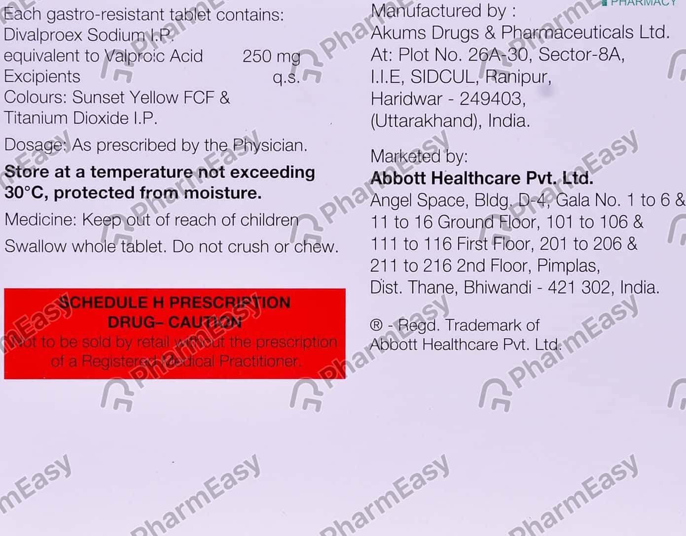 Valance 250 MG Tablet (15): Uses, Side Effects, Price & Dosage | PharmEasy