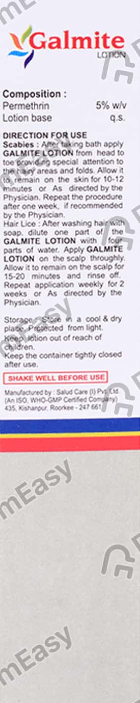 Galmite 5 %W/V Lotion (60): Uses, Side Effects, Price & Dosage | PharmEasy