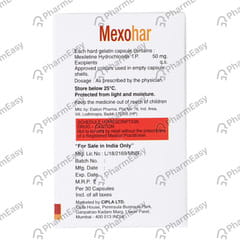 Mexohar 50 MG Capsule (30): Uses, Side Effects, Price & Dosage | PharmEasy