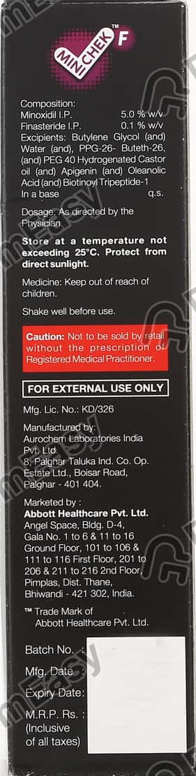 Minichek F 5% Bottle Of 60ml Solution: Uses, Side Effects, Price ...