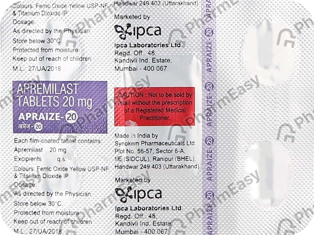 Apraize 20 MG Tablet (4): Uses, Side Effects, Price & Dosage | PharmEasy