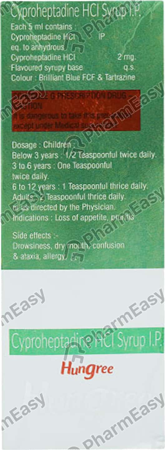 Hungree 2 MG/5ML Syrup (200): Uses, Side Effects, Price, Dosage ...