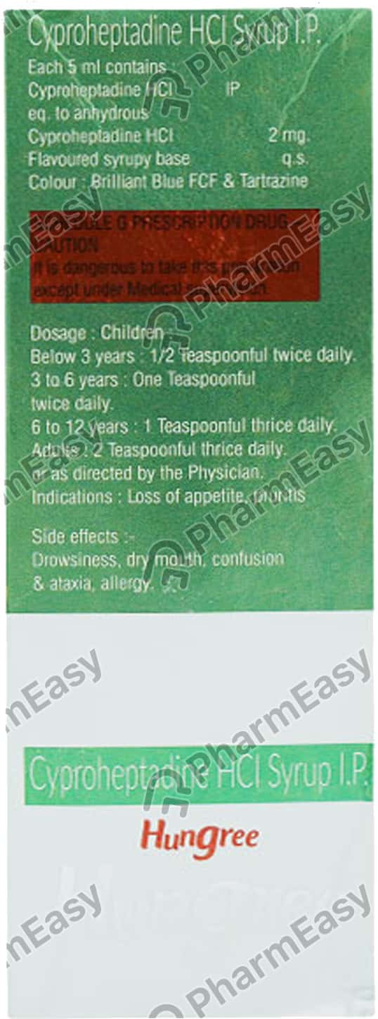 Hungree 2 MG/5ML Syrup (200): Uses, Side Effects, Price & Dosage ...