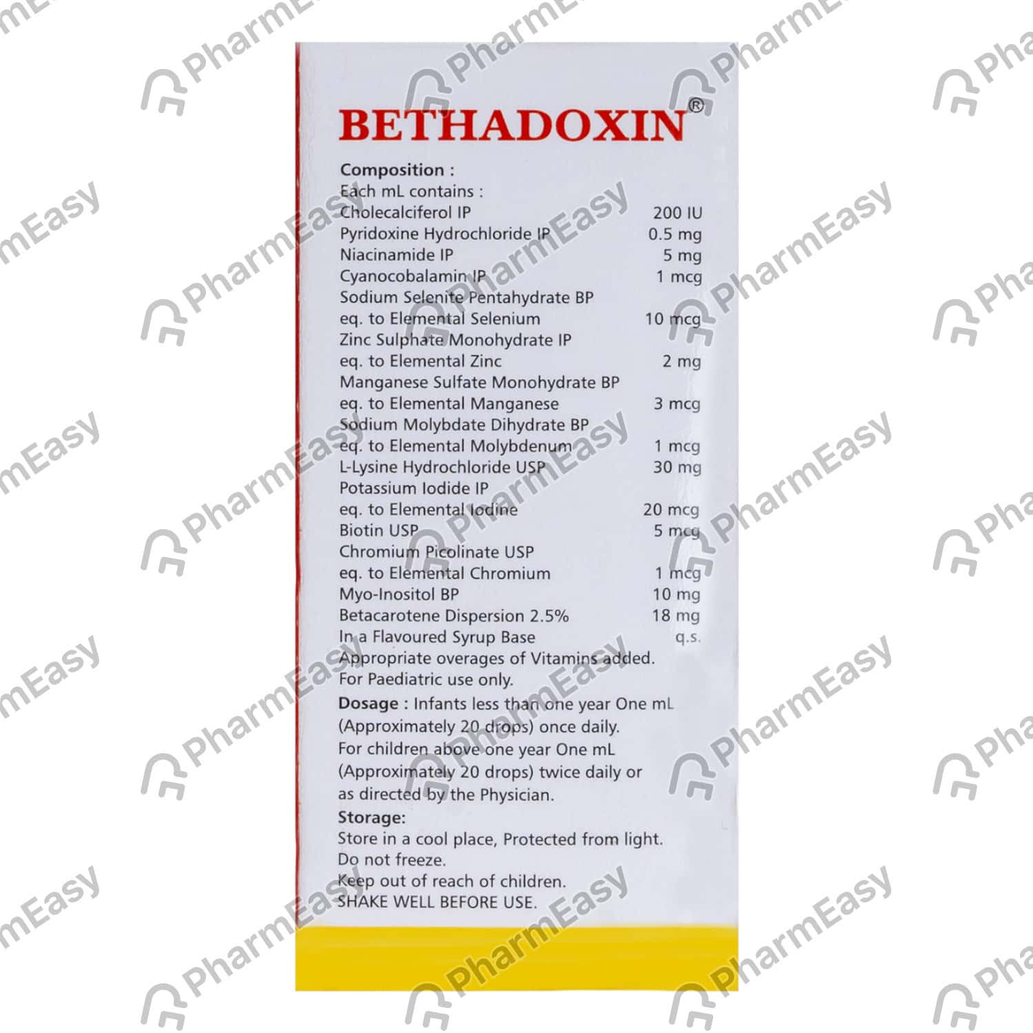 Buy Bethadoxin Bottle Of 15ml Oral Drops Online at Flat 15% OFF | PharmEasy