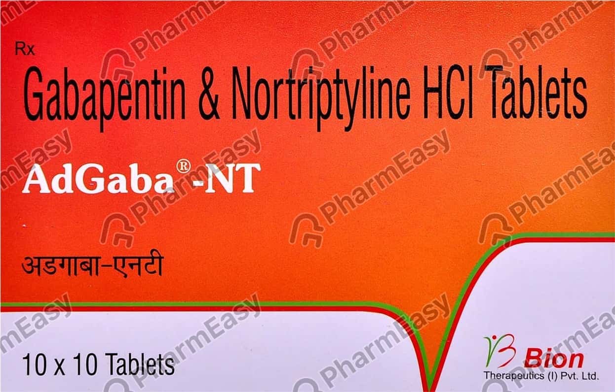 Adgaba Nt Strip Of 10 Tablets: Uses, Side Effects, Price & Dosage ...