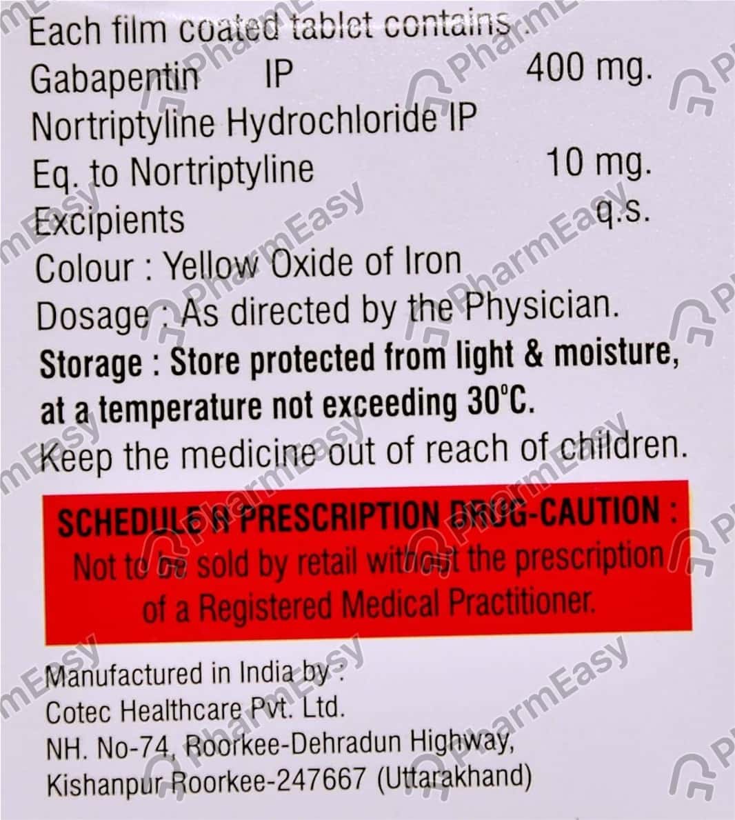 Adgaba Nt Strip Of 10 Tablets: Uses, Side Effects, Price & Dosage ...