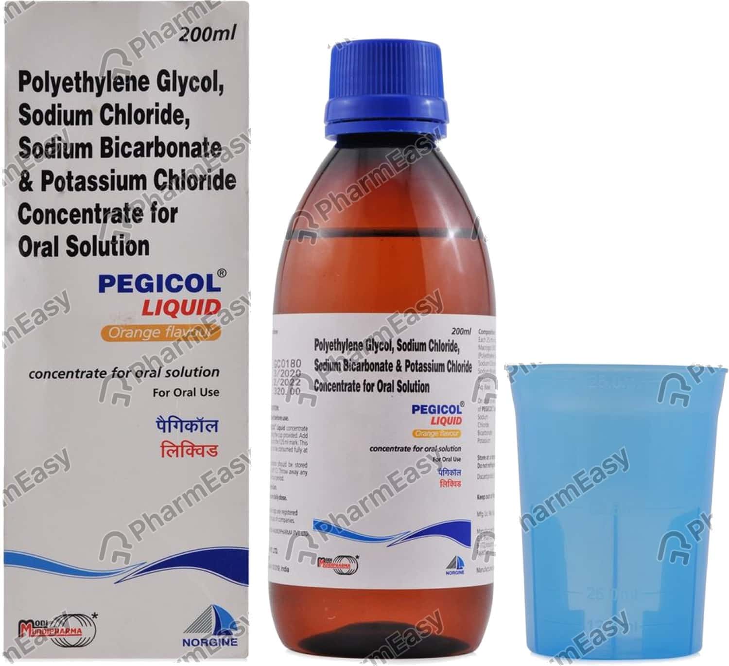 Pegicol Liquid Orange Flavour Solution 200ml: Uses, Side Effects, Price ...
