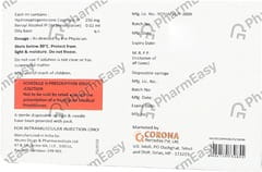 Cor 500 MG Solution For Injection (2): Uses, Side Effects, Price ...