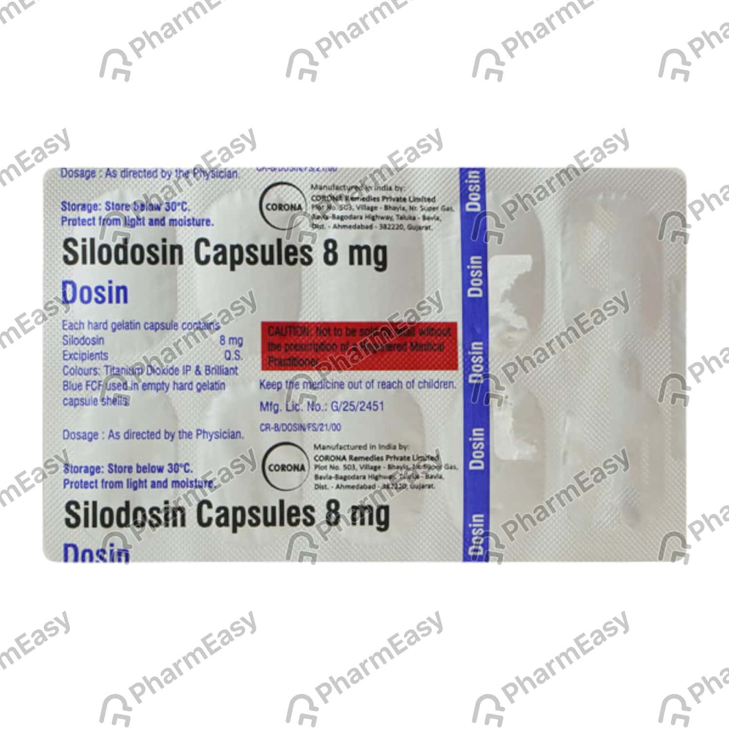 Dosin 8 MG Capsule (10): Uses, Side Effects, Price & Dosage | PharmEasy