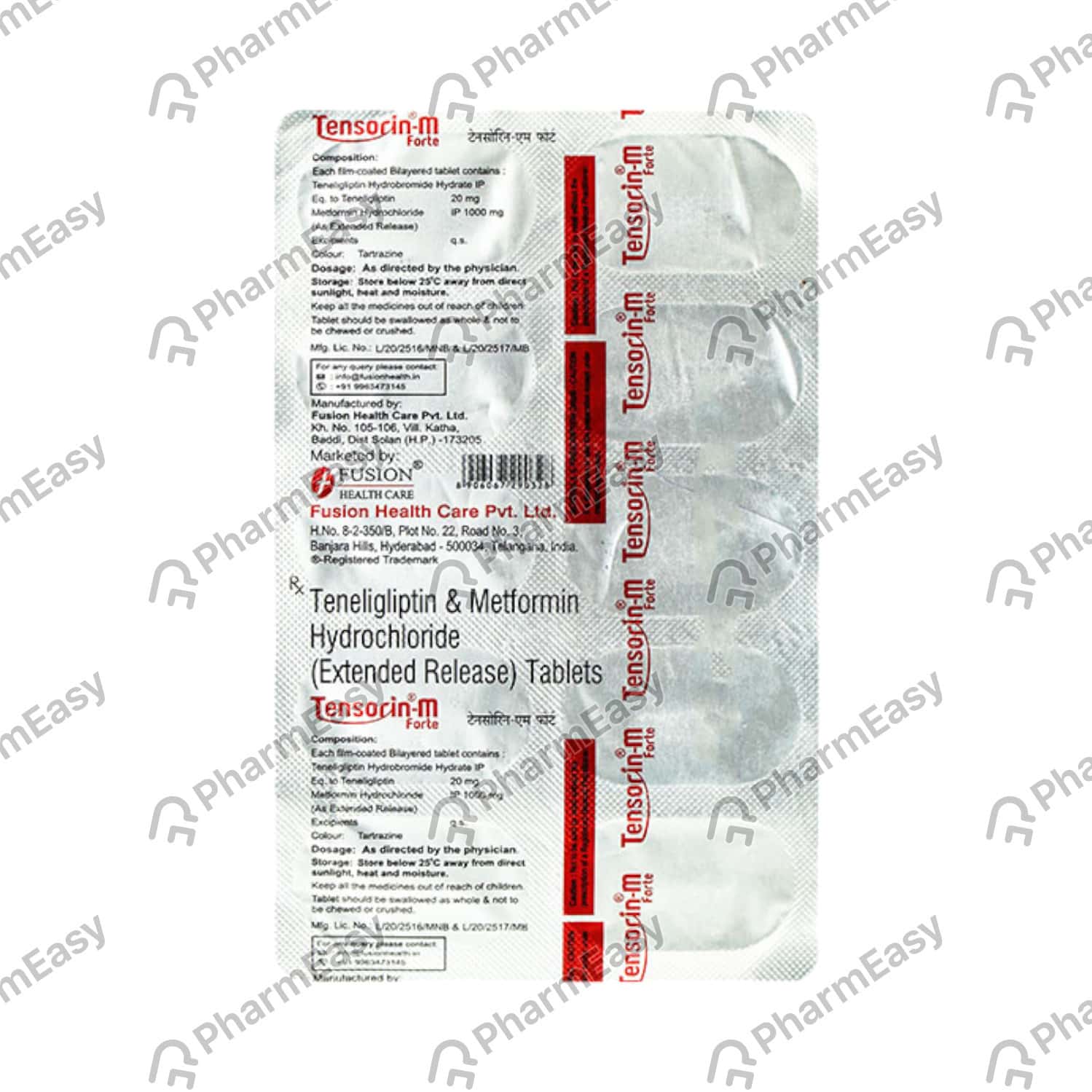 Tensorin M Forte Strip Of 10 Tablets: Uses, Side Effects, Price ...