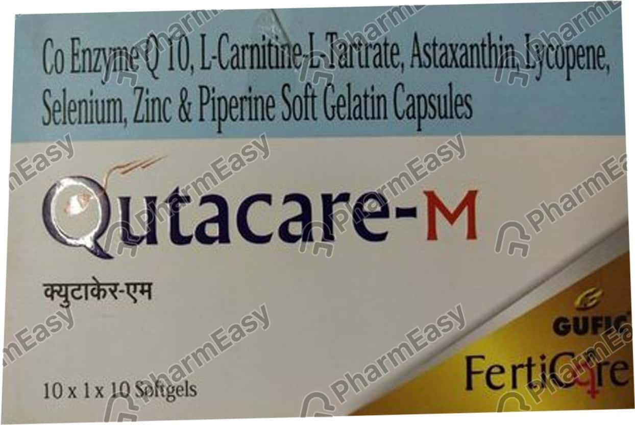 Qutacare M Strip Of 10 Capsules: Uses, Side Effects, Price & Dosage ...