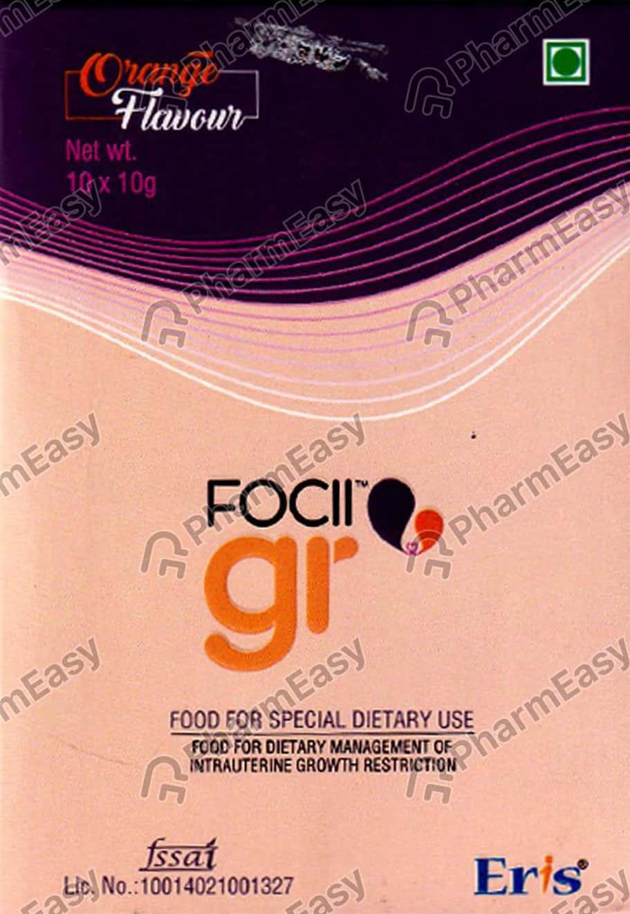 Buy Focii Gr Orange Flavour Kit 10gm Powder (Pack Of 30) Online at Flat ...