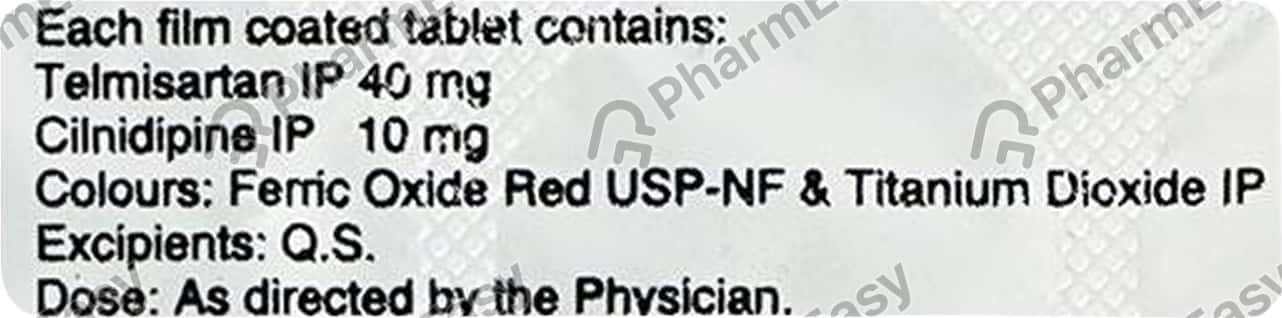 Cilny T 40mg Strip Of 10 Tablets: Uses, Side Effects, Price & Dosage ...