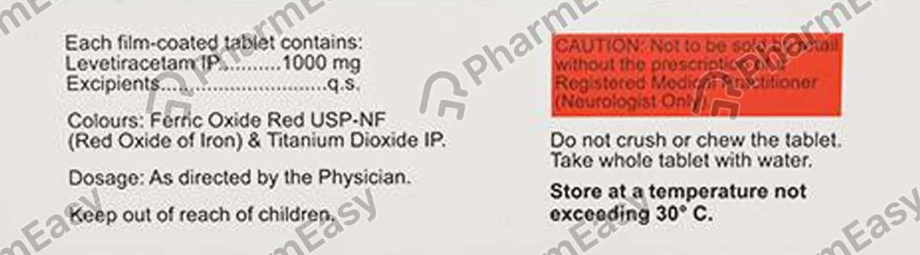 Levenue 1000 MG Tablet (10): Uses, Side Effects, Price & Dosage | PharmEasy