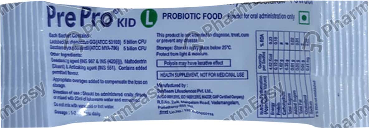 Buy Pre Pro Kid L Oral Powder (1.2) Online & Save Up to 24% at PharmEasy