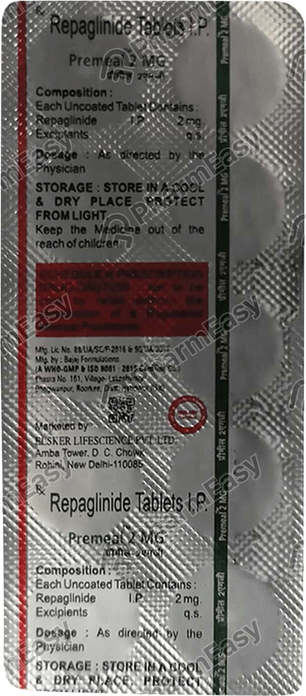 Premeal 2 MG Tablet (10): Uses, Side Effects, Price & Dosage | PharmEasy