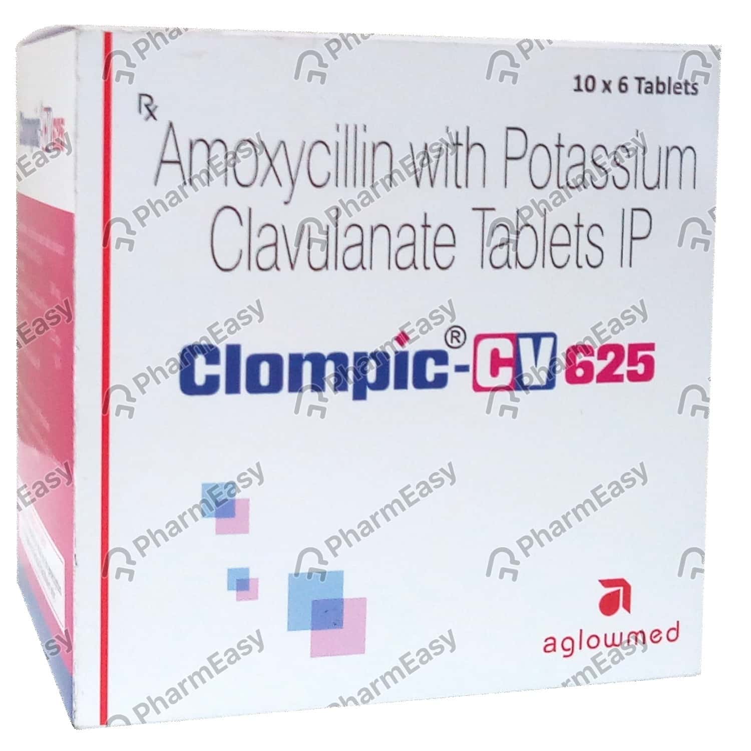 Clompic Cv 625mg Strip Of 10 Tablets: Uses, Side Effects, Price, Dosage ...