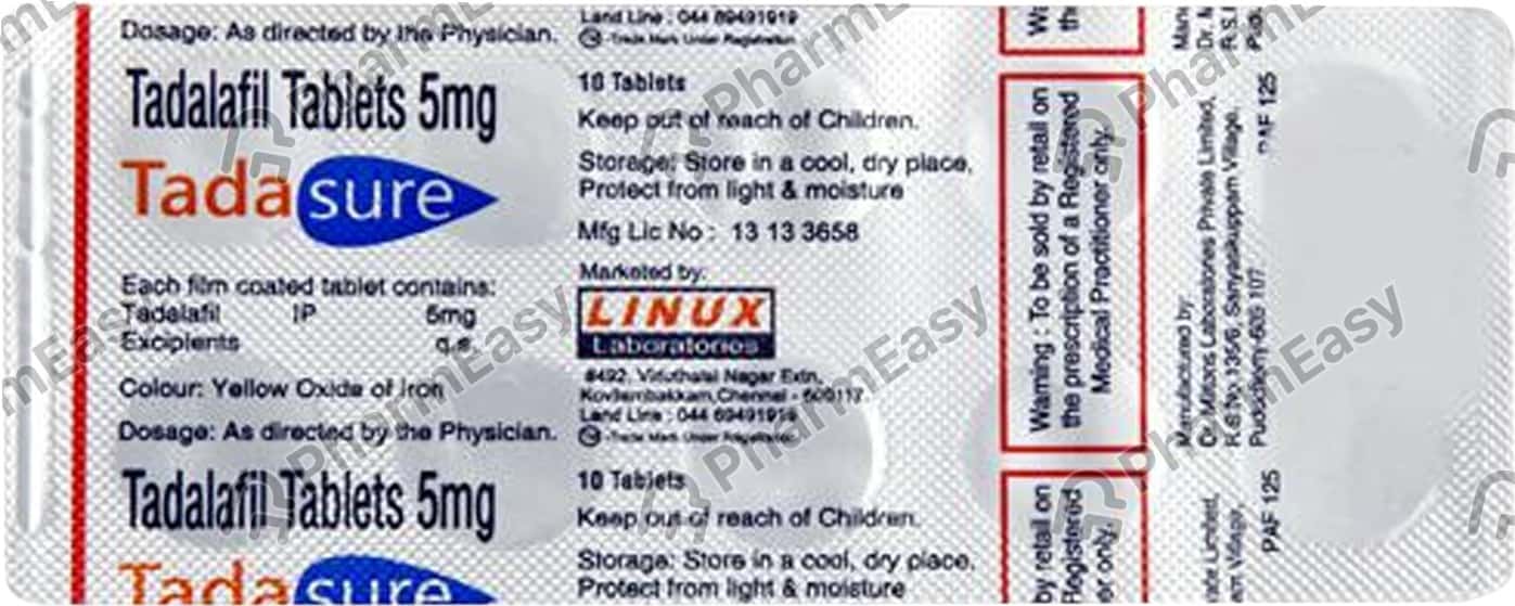 Vidalista 5 MG Tablet (10): Uses, Side Effects, Price, Dosage ...