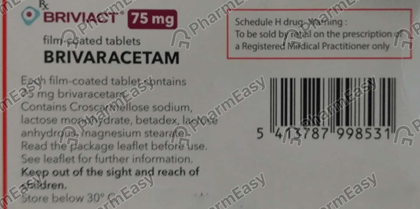 Briviact 75 MG Tablet (14): Uses, Side Effects, Price & Dosage | PharmEasy