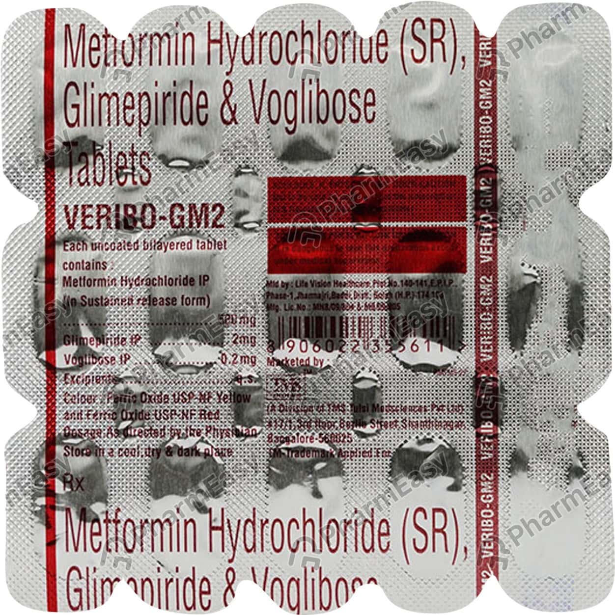 Veribo Gm 2mg Strip Of 15 Tablets: Uses, Side Effects, Price & Dosage ...