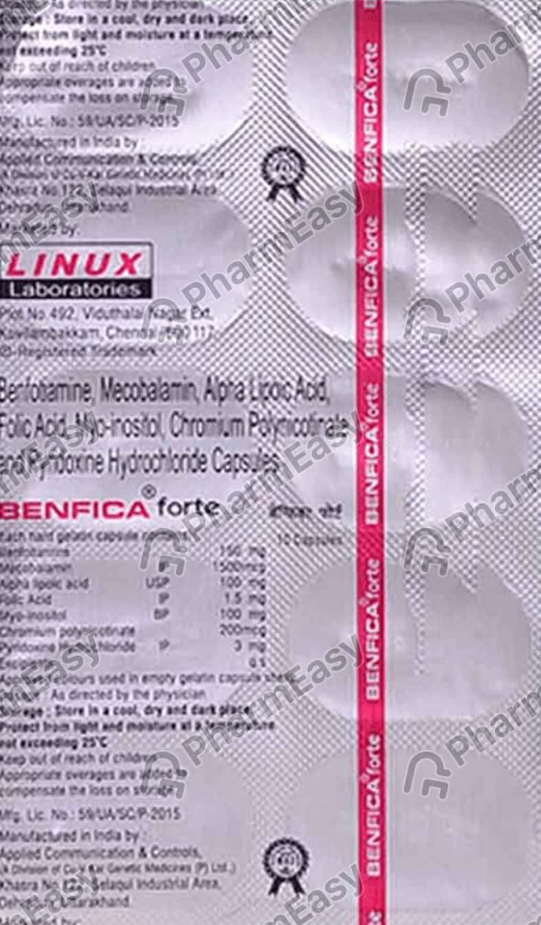 Buy Benfica Forte Strip Of 10 Capsules Online at Flat 15% OFF | PharmEasy