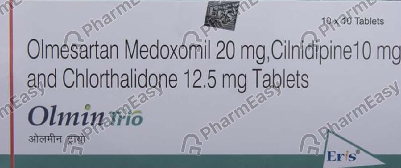 Olmin Trio Strip Of 10 Tablets: Uses, Side Effects, Price & Dosage ...