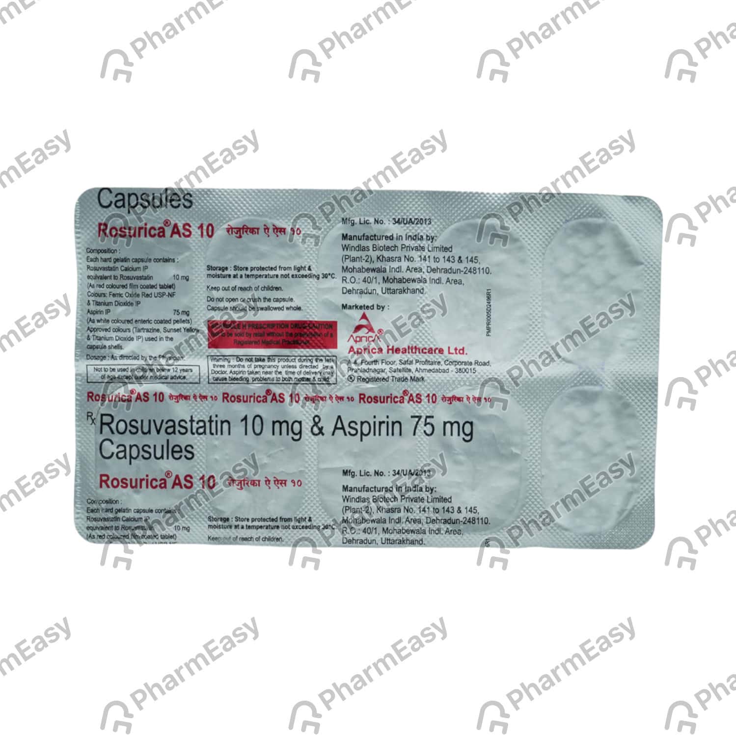Rosurica As 10mg Strip Of 10 Capsules: Uses, Side Effects, Price ...