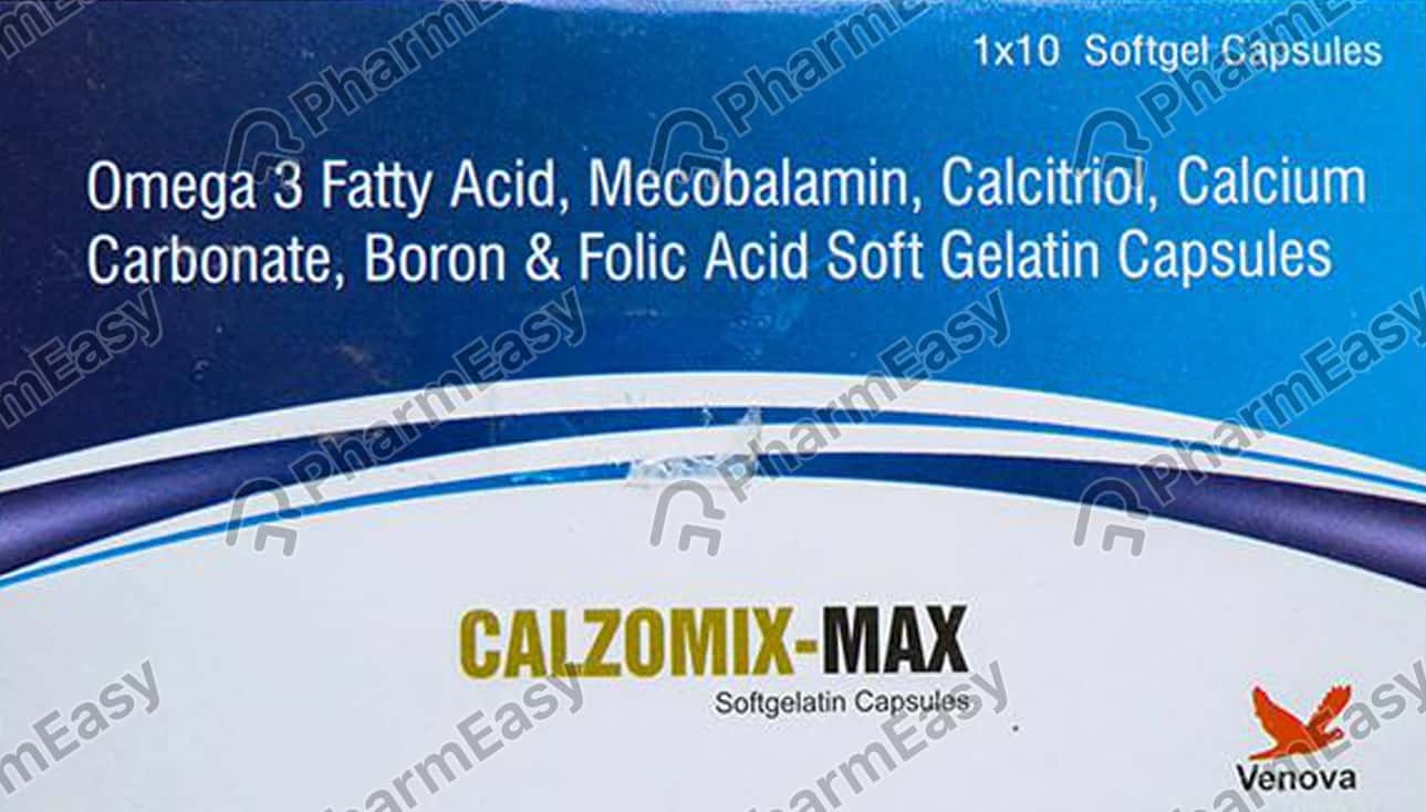 Buy Calzomix Max Strip Of 10 Capsules Online at Flat 15% OFF | PharmEasy