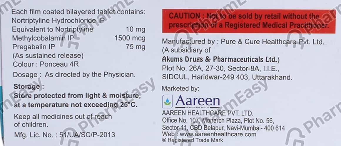 Gabafix Nt Strip Of 10 Tablets: Uses, Side Effects, Price & Dosage ...