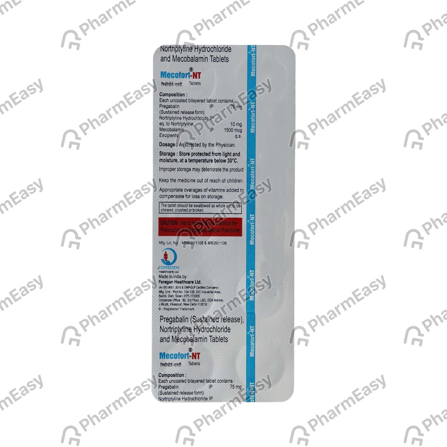 Mecofort Nt Strip Of 10 Tablets: Uses, Side Effects, Price & Dosage ...