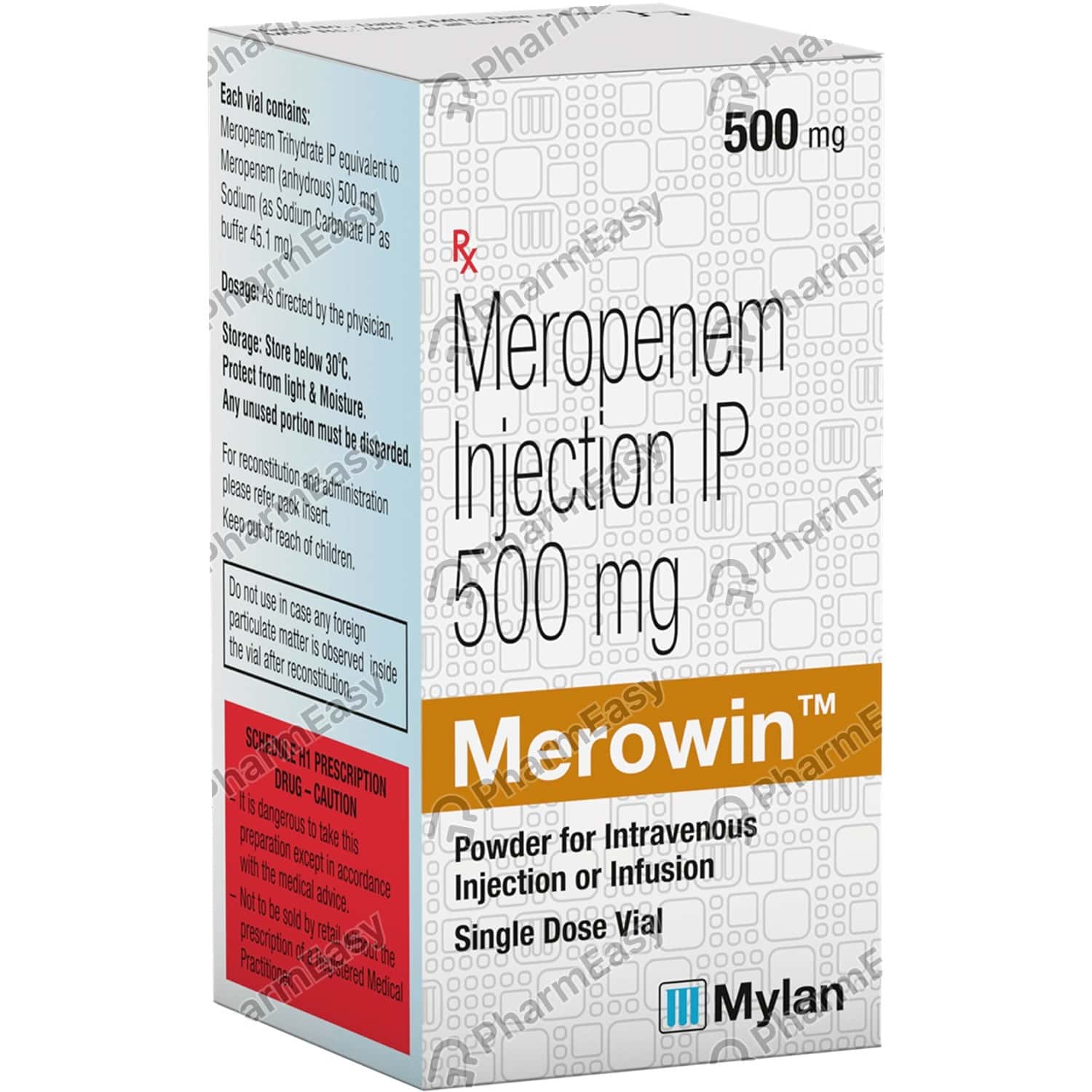 Merowin 500 MG Powder For Injection (1): Uses, Side Effects, Price ...