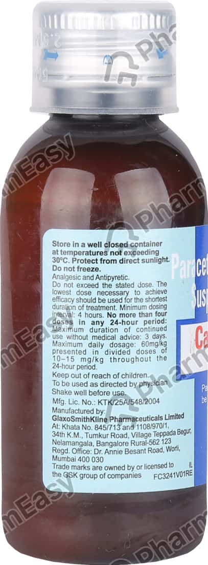Calpol 250 MG/5ML Suspension (60): Uses, Side Effects, Price & Dosage ...