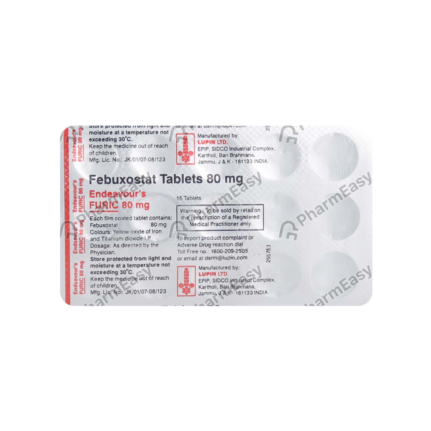 Endeavours Furic 80 MG Tablet (15) - Uses, Side Effects, Dosage ...