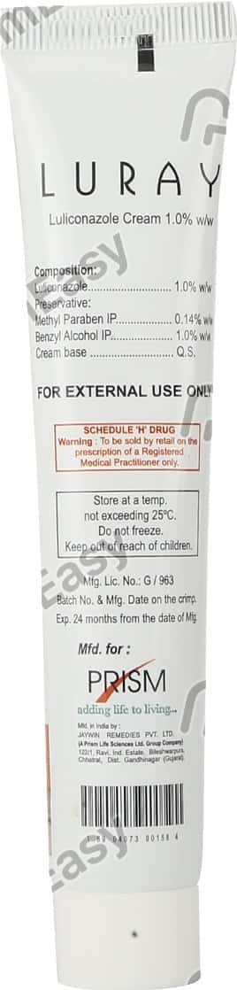 Luray 1 % Cream (60): Uses, Side Effects, Price, Dosage & Composition ...