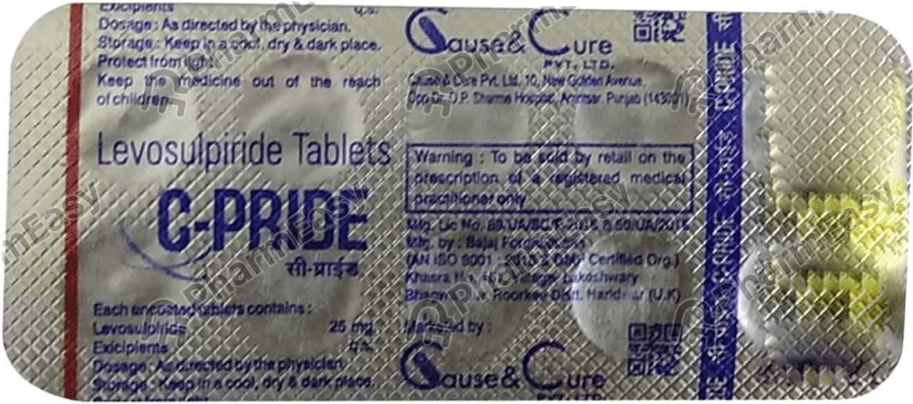 C Pride 25 MG Tablet (10): Uses, Side Effects, Price & Dosage | PharmEasy