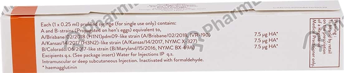 Influvac Junior 0.25 ML Suspension For Vaccine (0.25): Uses, Side ...