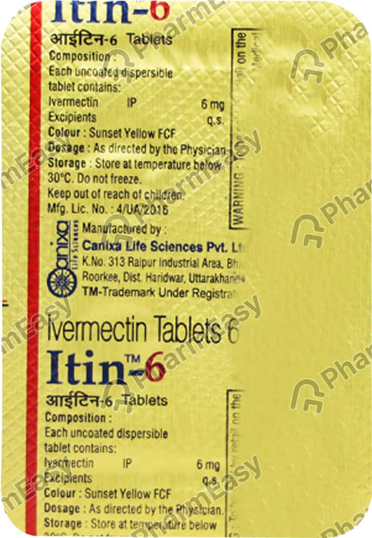 Itin 6 MG Tablet (2): Uses, Side Effects, Price & Dosage | PharmEasy