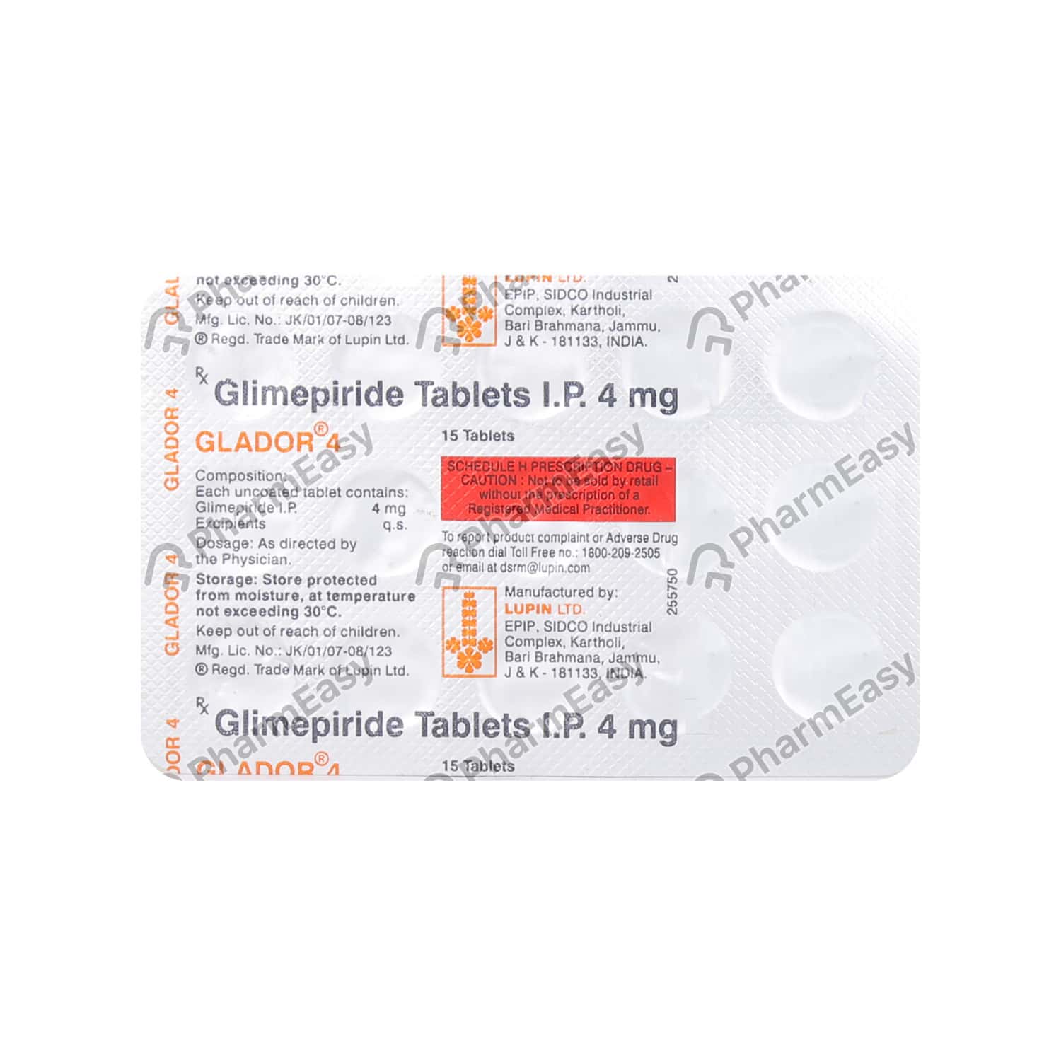 Glador 4 MG Tablet (15) - Uses, Side Effects, Dosage, Composition ...