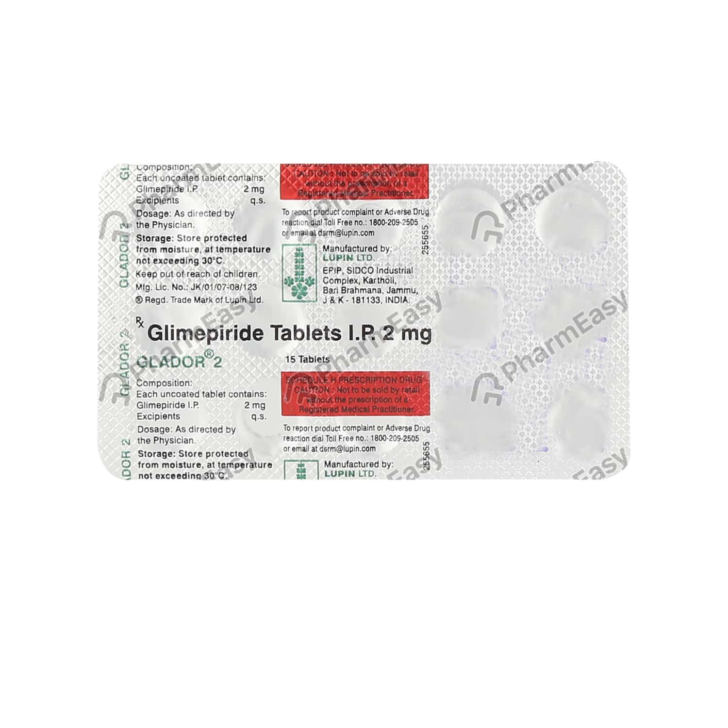 Glador 2 MG Tablet (15) - Uses, Side Effects, Dosage, Composition ...