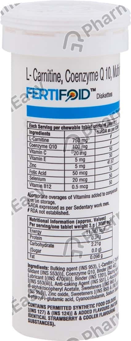 Buy Fertifoid Diskettes Bottle Of 10 Chewable Tablets Online at Flat 15 ...