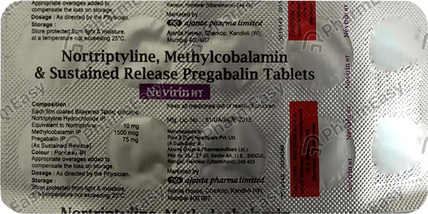 Nevirin Nt Tablets 10'S: Uses, Side Effects, Price, Dosage ...