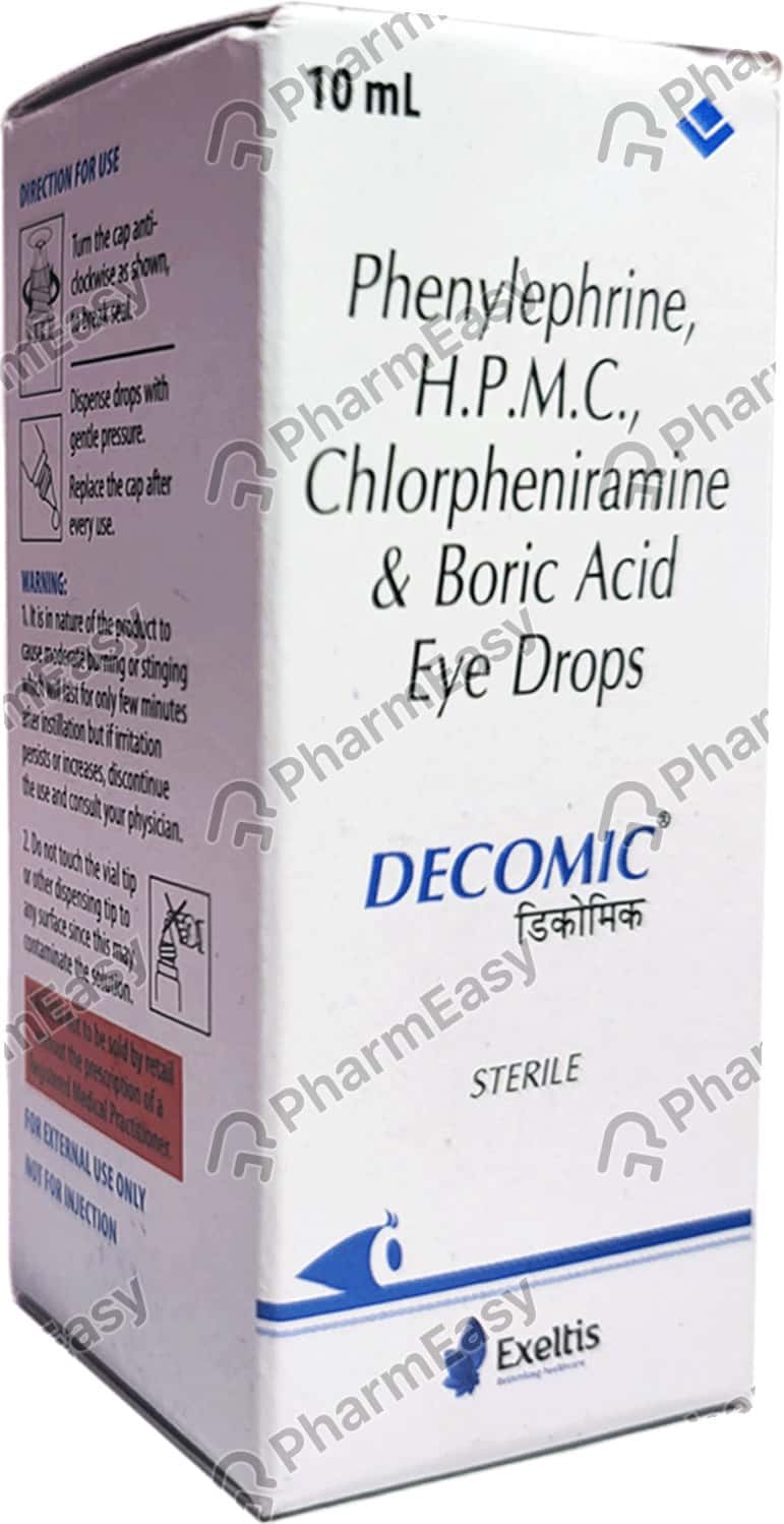 Buy Decomic Bottle Of 10ml Eye Drops Online at Flat 15% OFF | PharmEasy