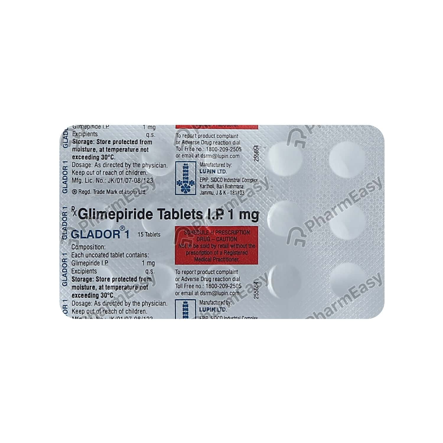 Glador 1 MG Tablet (15) - Uses, Side Effects, Dosage, Composition ...