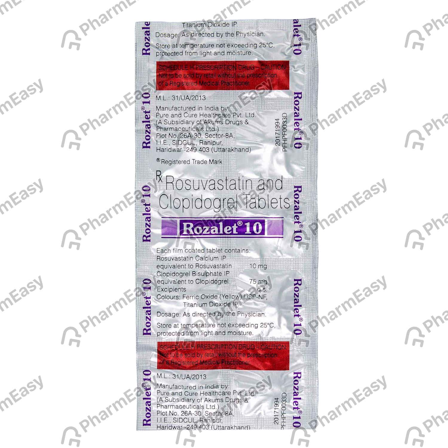 Rozalet 10mg Strip Of 10 Tablets: Uses, Side Effects, Price & Dosage ...