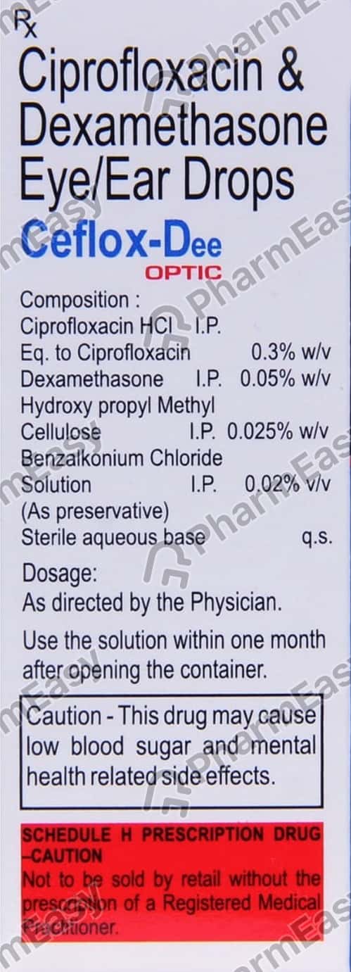 Ceflox Dee Optic E/E Drop 10ml: Uses, Side Effects, Price & Dosage ...