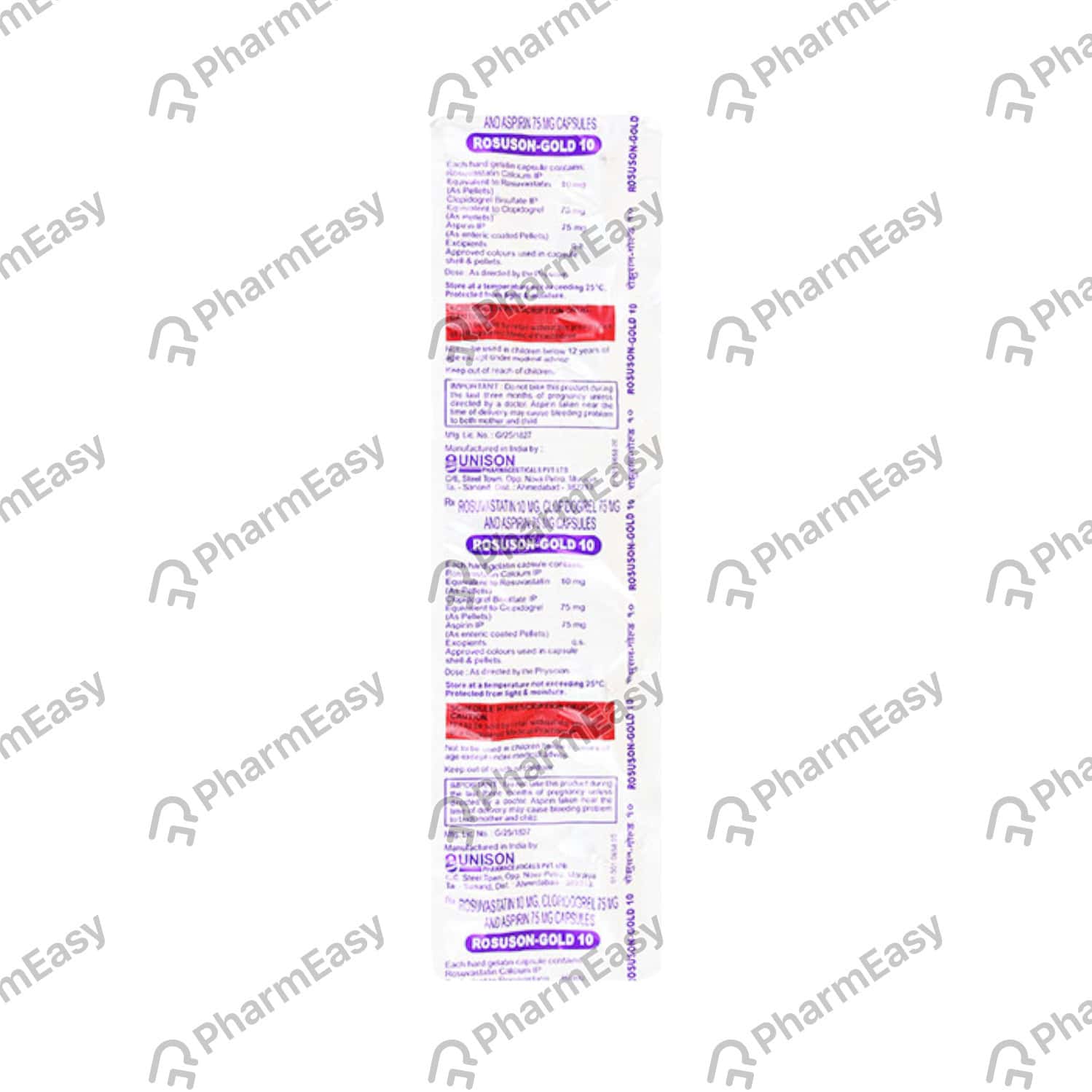 Rosuson Gold 10mg Strip Of 10 Capsules: Uses, Side Effects, Price ...