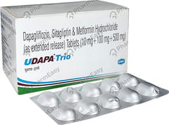 Udapa Trio Strip Of 10 Tablets: Uses, Side Effects, Price & Dosage | PharmEasy