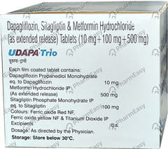 Udapa Trio Strip Of 10 Tablets: Uses, Side Effects, Price & Dosage | PharmEasy
