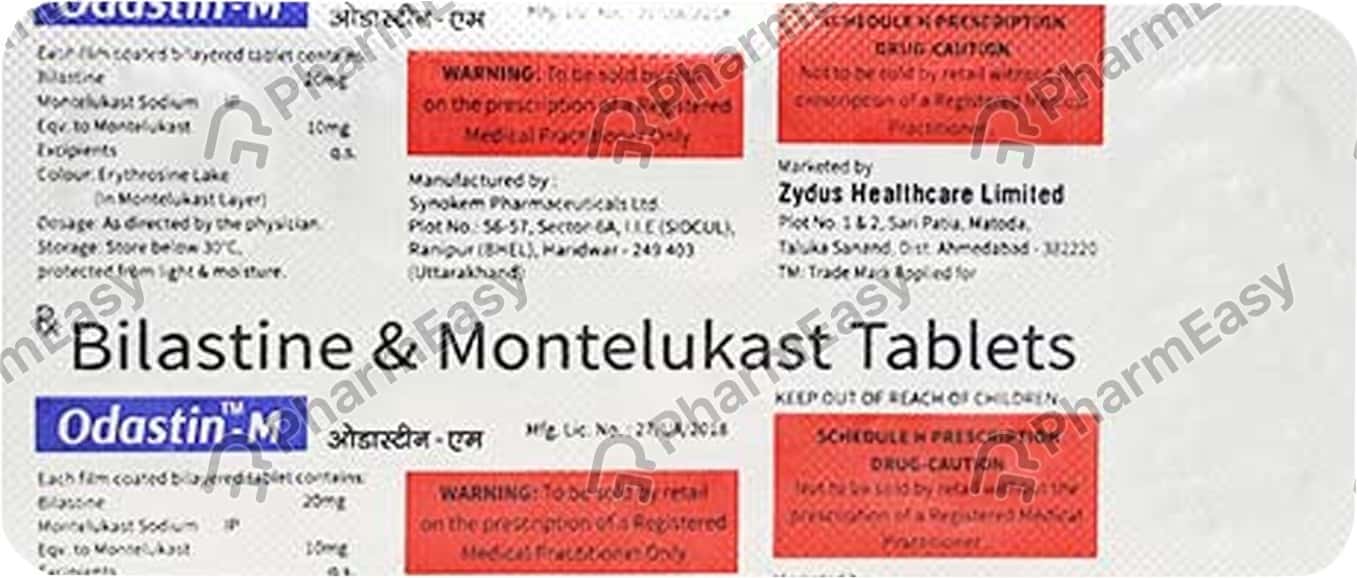 Odastin M Strip Of 10 Tablets: Uses, Side Effects, Price & Dosage ...